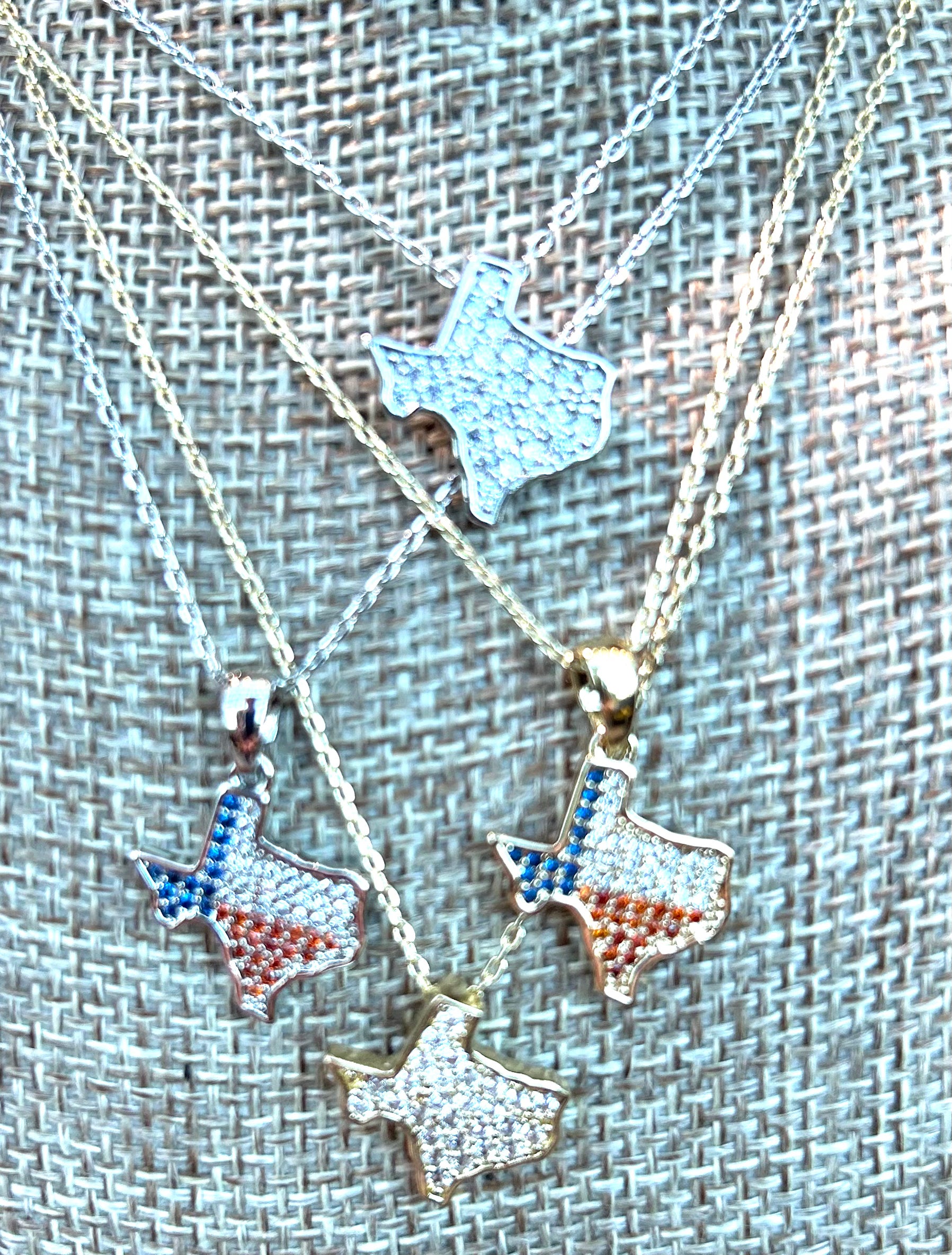 Texas Necklace Red White & Blue | Lone Star Fine Designs